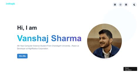 Portfolio Codesandbox