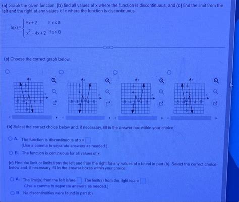Solved A Graph The Given Function B Find All Values Of