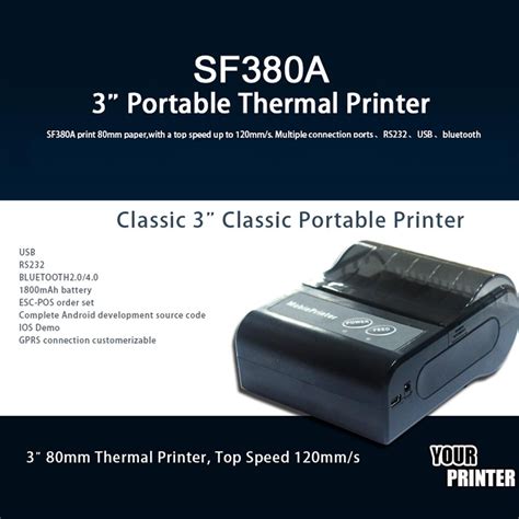 3 Inches 80mm Bluetooth Mobile Dot Matrix Thermal Printer With 120mm S Speed Suppliers