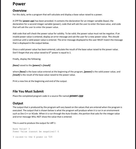Solved Overview For This Daily Write A Program That Will