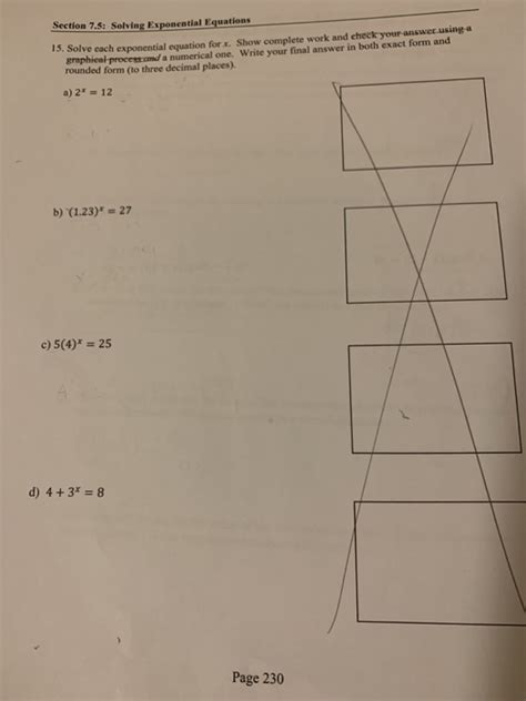Solved Section 7 5 Solving Exponential Equations 13 Solve Chegg Com