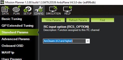 Rc5option Parameter Set To Unknown 153 Plane 44 Ardupilot Discourse