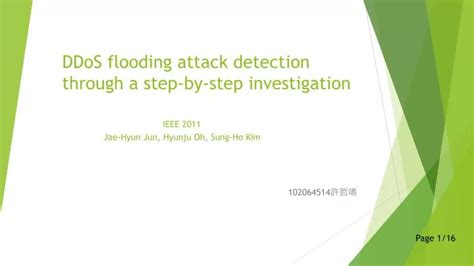 Ppt Ddos Flooding Attack Detection Through A Step By Step Investigation Powerpoint