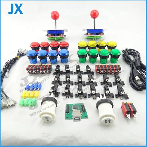 DIY Arcade Parts Bundles Kit With American Joystick Pushbutton Microswitch Player USB Board To