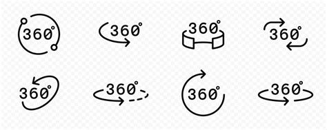 Premium Vector 360 Degree Views Vector Icon Collection Rotation