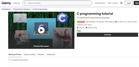 Best Free C Programming Courses Online By Udemy In July