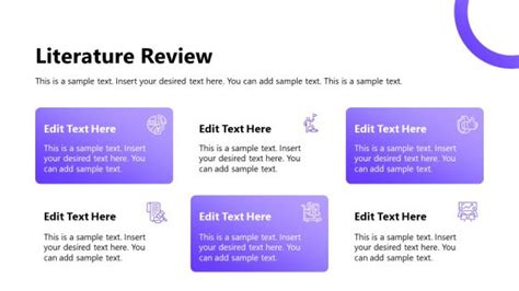 Literature Review Slide With Placeholder Text Sections Slidemodel