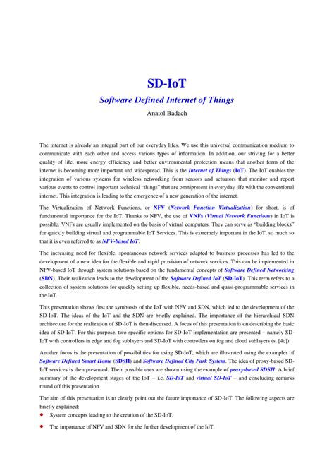 Pdf Sd Iot Software Defined Internet Of Things