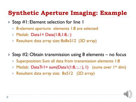 Ppt Medical Image Reconstruction Topic 5 Synthetic Aperture Ultrasound Imaging Powerpoint