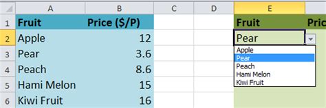 How To VLOOKUP With Drop Down List In Excel