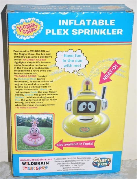 Yo Gabba Gabba Inflatable Plex The Yellow Robot Sprinkler 2009