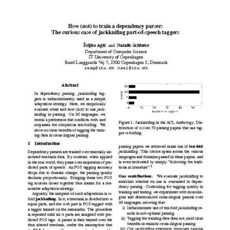 How Not To Train A Dependency Parser The Curious Case Of Jackknifing