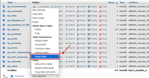 Cara Repair Dan Optimasi Table Database Di Phpmyadmin Knowledge Base