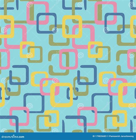 Japanese Overlapping Square Vector Seamless Pattern Stock Vector