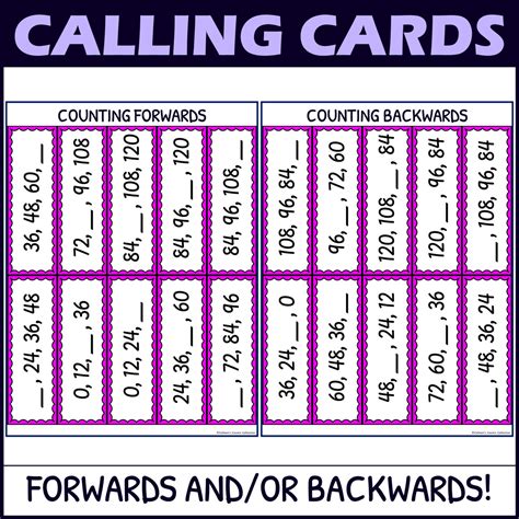 Skip Counting By 12s Activity Bingo Game Printable And Digital