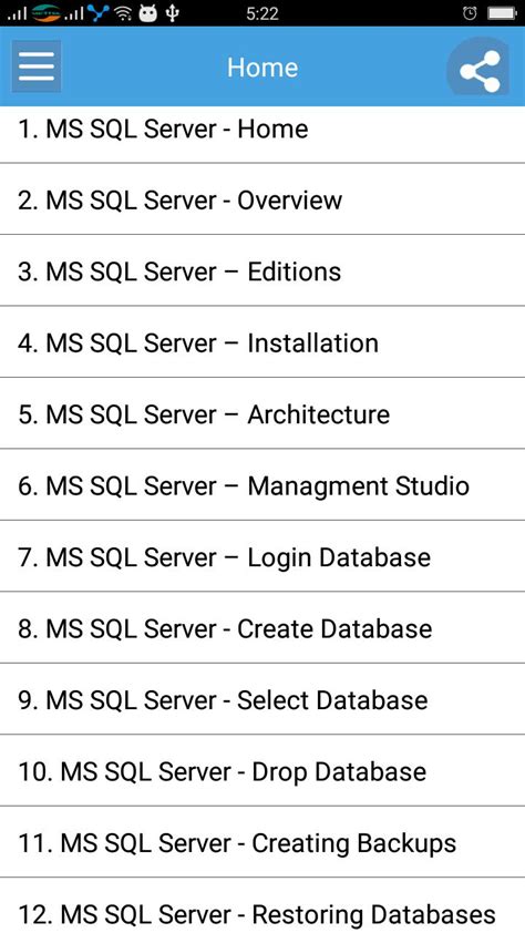 Descargar Learn Ms Sql Server Apk Última Versión 10 Para Android