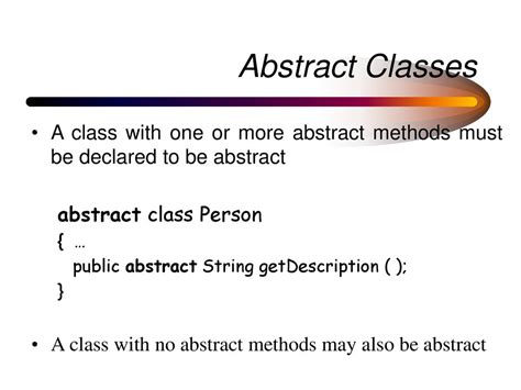 Abstract Classes Ppt Download