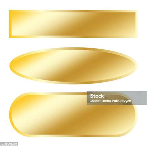 반짝이는 골드 라벨 우아한 메탈릭 형태 직사각형 및 타원형 기호 프리미엄 벡터 디자인 0명에 대한 스톡 벡터 아트 및 기타