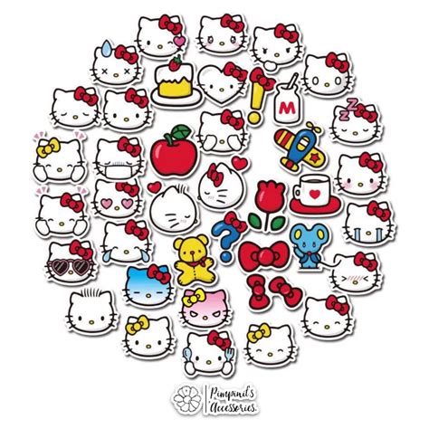 ʕ •ᴥ•ʔ พร้อมส่ง สติ๊กเกอร์กันน้ำขนาดเล็กลายเฮลโลคิตตี้ Hello Kitty Small Waterproof