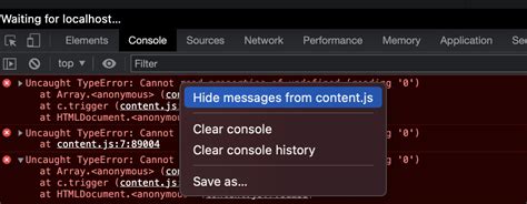 How To Hide Extension Logs In The Console Of Chrome Developer Tools Stack Overflow