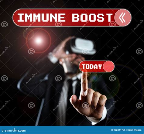 Conceptual Display Immune Boost Internet Concept Being Able To Resist