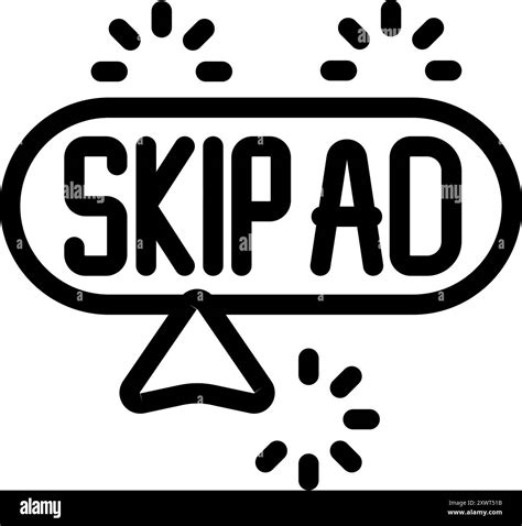 Skip Ad Button Being Clicked With Cursor Concept Of Online Advertising Stock Vector Image And Art