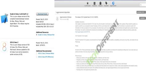 Apple Rilascia IOS 8 3 Beta 2 Ed OS X Yosemite 10 10 3 Beta 2