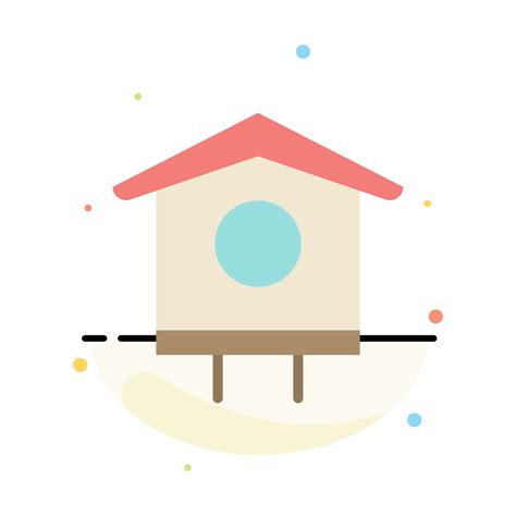 House Bird Birdhouse Spring Abstract Flat Color Icon Template 18009579