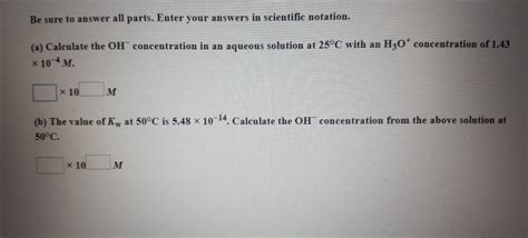 Solved Be Sure To Answer All Parts Enter Your Answers In Chegg Com