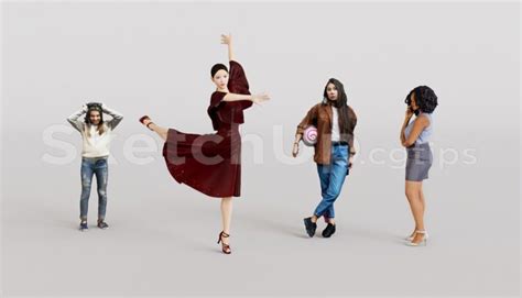 11823 Free Sketchup Women Character Models Download Sketchup Models For Free Download
