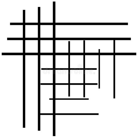 Abstract Grid Mesh Lattice Grating Geometric Element Stock Vector