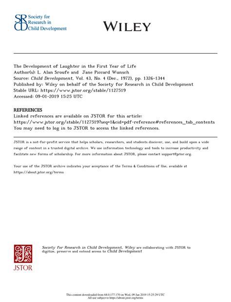 Pdf The Development Of Laughter In The First Year Of Life