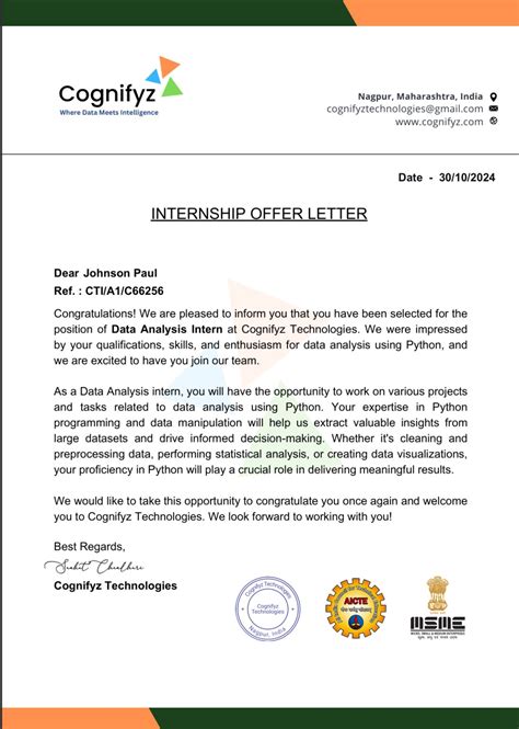 Dataanalysis Python Internship Datascience Cognifyztechnologies Johnson Paul