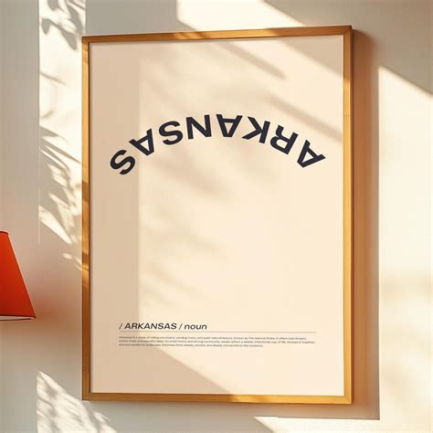 Arkansas Definition Print Of State Wall Art For Travel T Cubicle