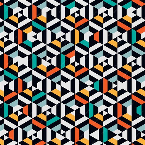 Premium Vector Seamless Geometric Hexagonal Pattern Vector Background