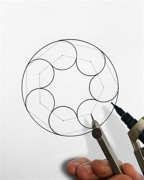 Study 037 Heptagon Tegnetips Maleri Inspirasjon Geometrisk