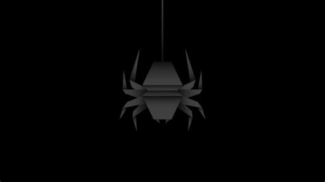 Animated Hanging Black Spider Black Spider Crawling Down Black Cartoon Spider Hanging