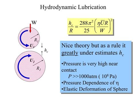 Ppt Tribology Lecture Ii Elastohydrodynamic Lubrication Powerpoint