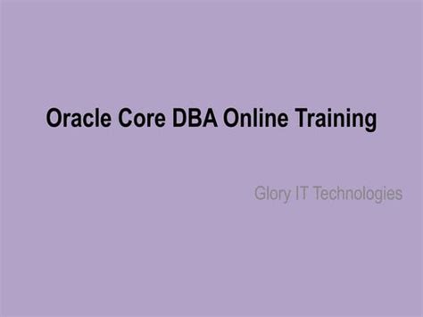 Sql Server Dba Online Training Ppt