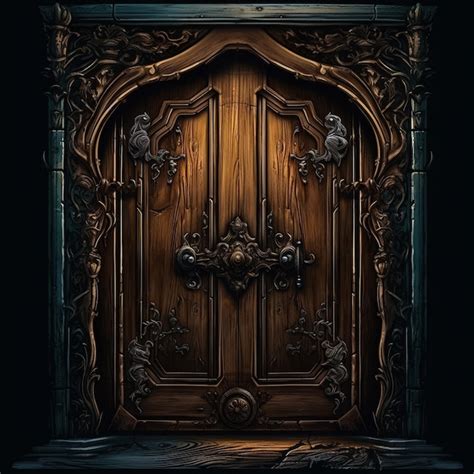 Premium Photo Fantasy Door Background