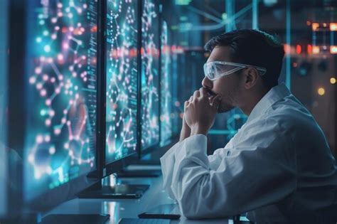 A Scientist Analyzing Data On A Computer Deep In T Generative Ai