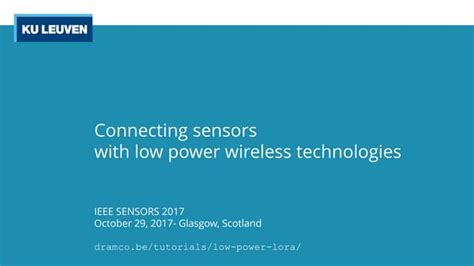 Low Power Wireless Technologies For Connecting Embedded Sensors In The