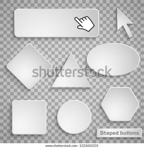 Shaped Buttons Shadow On Transparent Background Stock Vector Royalty Free