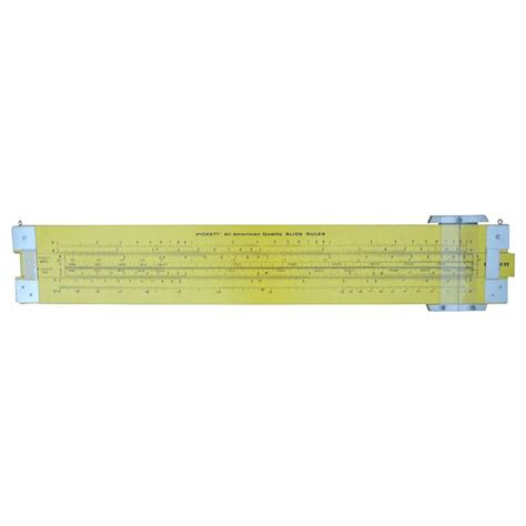 Oversized Wooden Slide Ruler By Pickett Amarelo