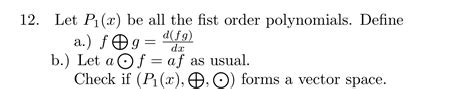 solved let p1 x ﻿be all the fist order polynomials