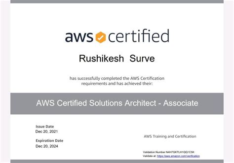 Rushikesh Surve On Linkedin Awscertified Solutionsarchitect Awscertification Awstraining