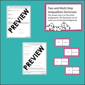 Two Step And Multi Step Inequalities Lesson By Teacher Twins TpT