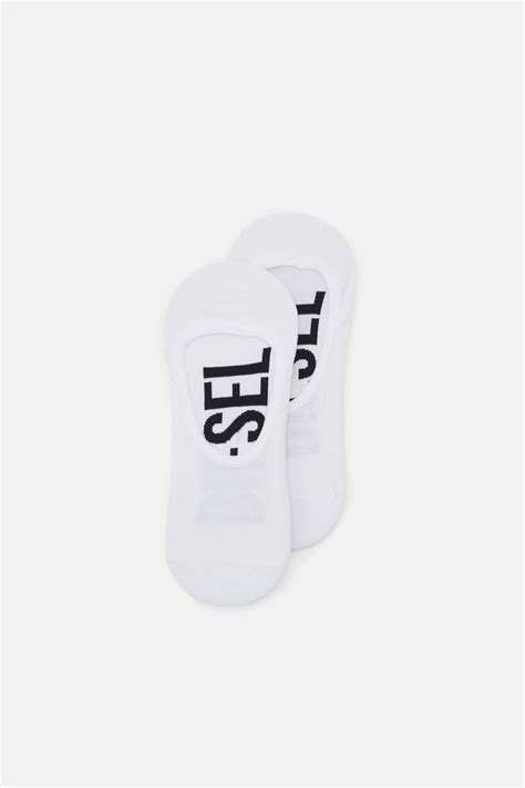Diesel Hidden Socks 2pk White Blank Space