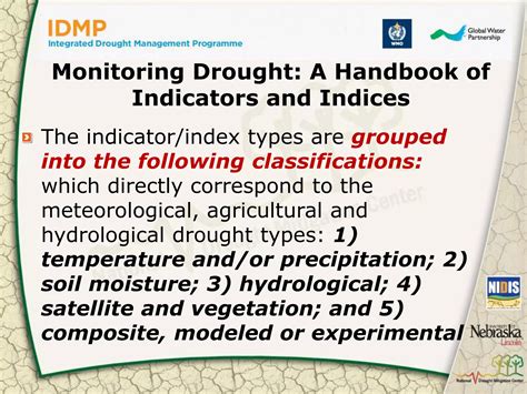 Overview Of Drought Indicators And Their Application In The Context Of A Drought Early Warning