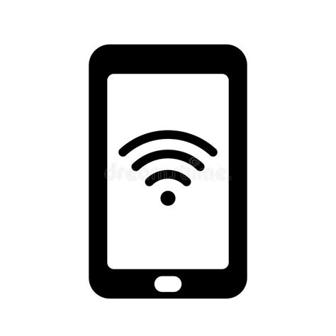 Wifi Symbol In Smartphone Screen Connect To Wireless Internet Icon Isolated Vector Illustration
